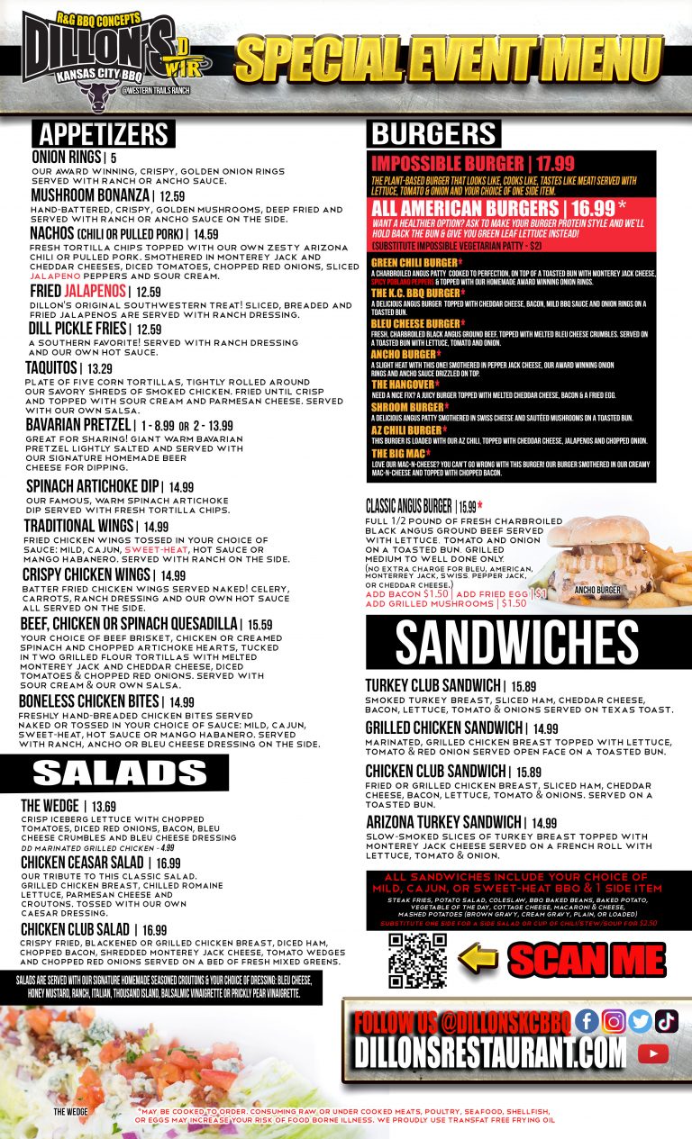 Western Trails Ranch Special Event Menu » Amazing BBQ