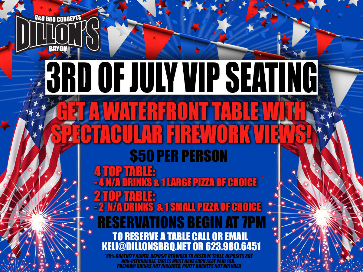 July 3rd VIP Reservations » Amazing BBQ